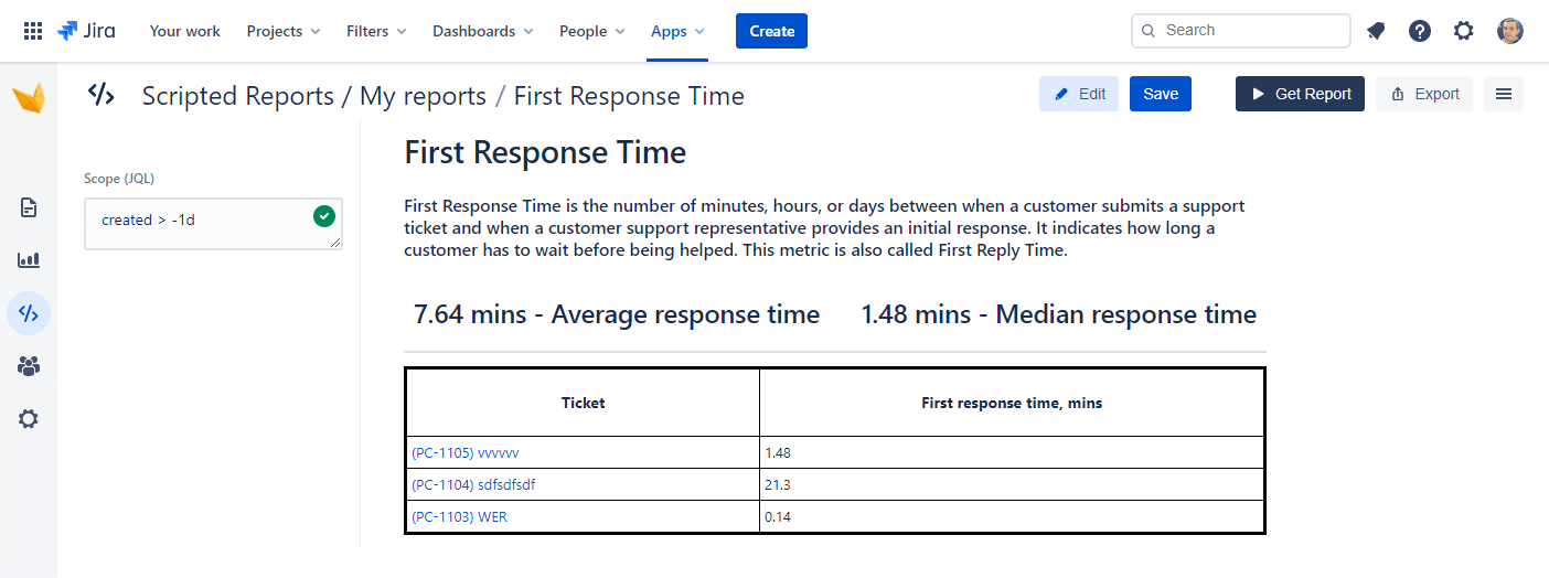 Jira First Response Time: custom Jira Scripts with Report Builder ... Jira First Response Time: custom Jira Scripts with Report Builder ...